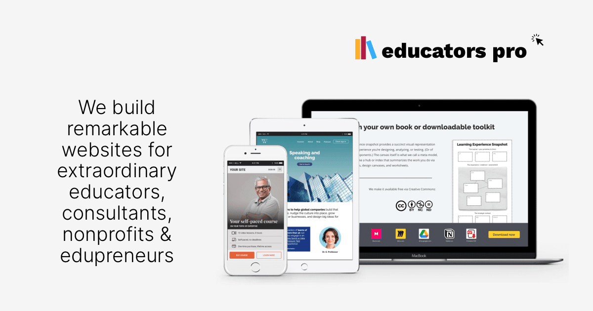 Websites for extraordinary educators + consultants + nonprofits ...